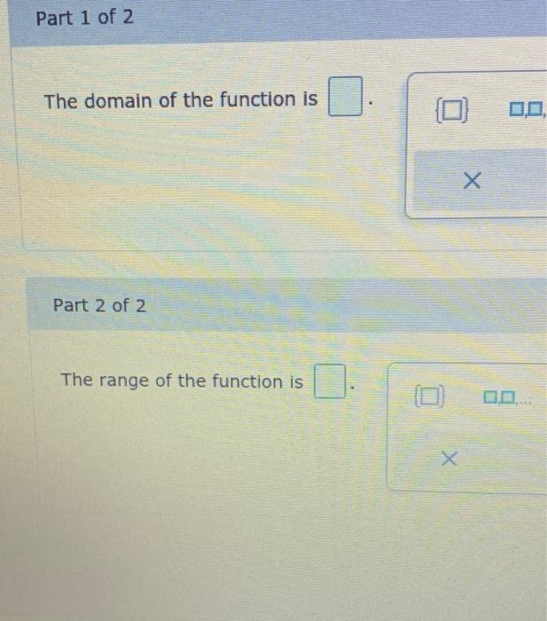 Solved Determine the domain and range of the function. 4 3 | Chegg.com