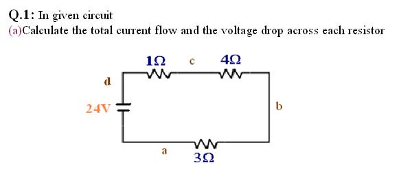 Solved Calculate the total current flow and the voltage drop | Chegg.com