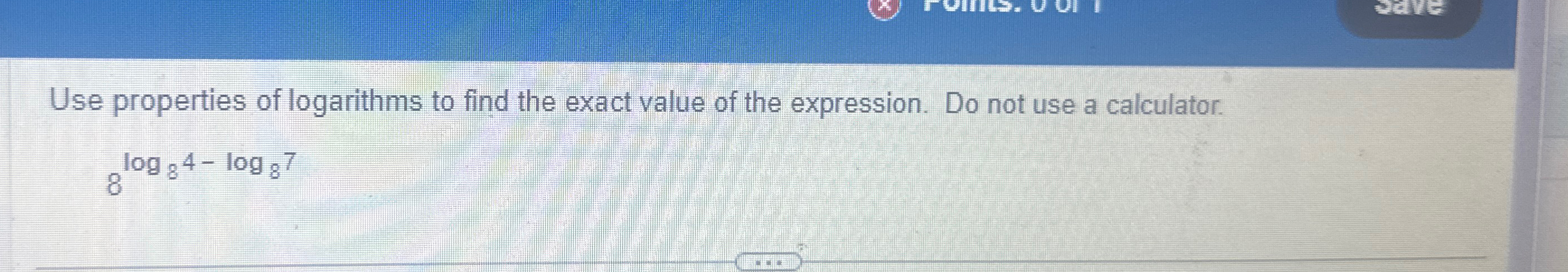 Solved Use properties of logarithms to find the exact value | Chegg.com