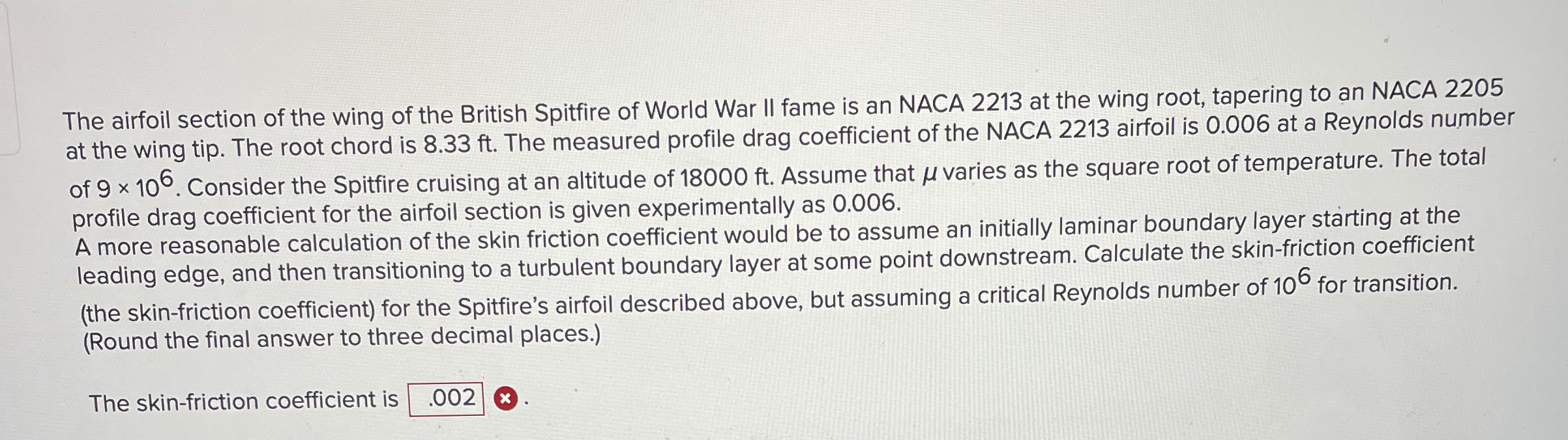 Solved The airfoil section of the wing of the British | Chegg.com