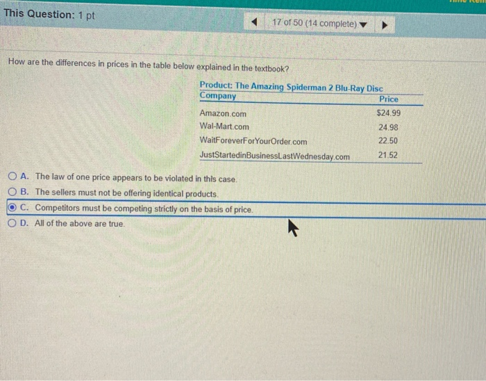 Solved This Question: 1 pt 17 of 50 (14 complete) How are | Chegg.com