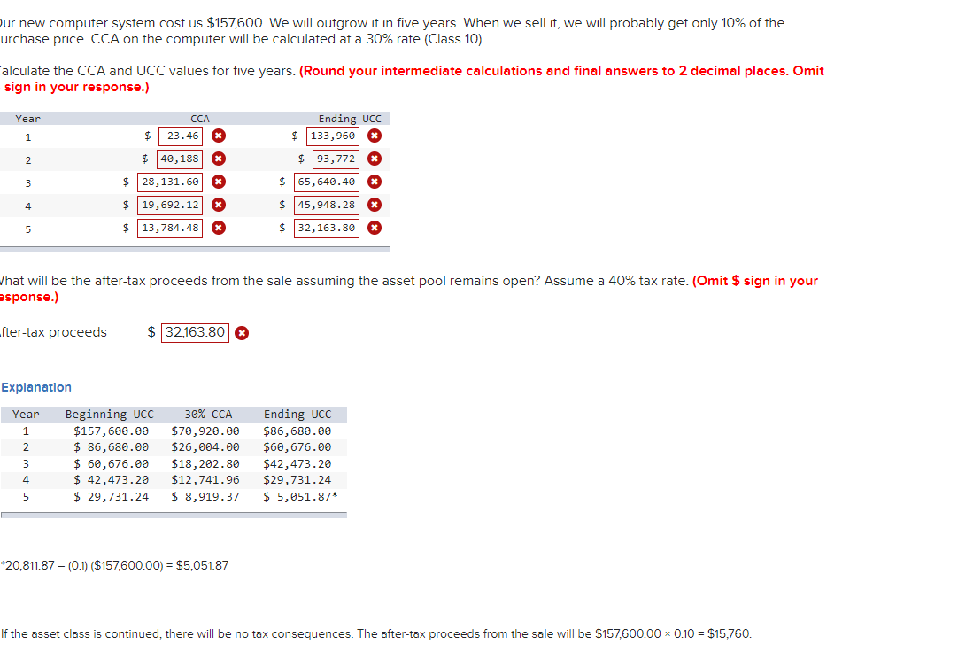 Our new computer system cost us $157,600. ﻿We will | Chegg.com