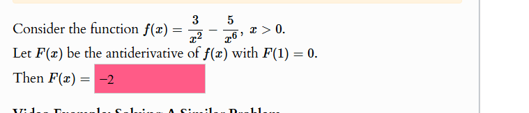 Solved Consider the function f(x)=3x2-5x6,x>0.Let F(x) be | Chegg.com