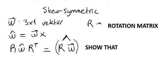 Solved Skew-symmetricvec(w):3×1 ﻿vektor R→ ﻿ROTATION | Chegg.com