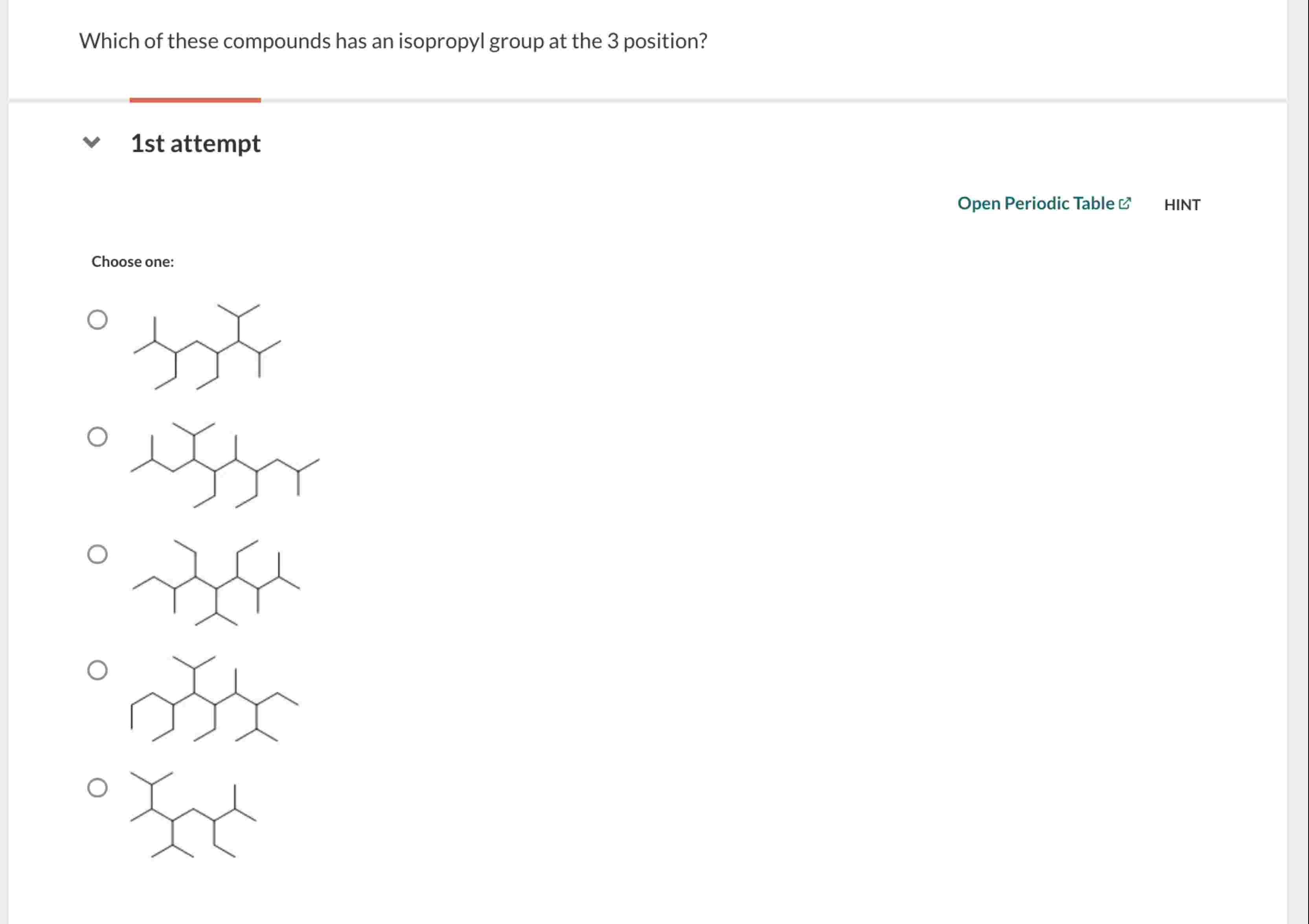 Which of these compounds has an isopropyl group at | Chegg.com