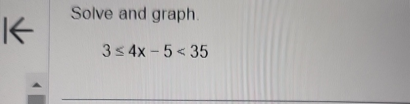 Solved Solve and graph.3≤4x-5