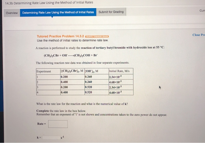 Solved 14.3b Determining Rate Law Using the Method of | Chegg.com Solved 14.3b Determining Rate Law Using the Method of | Chegg.com