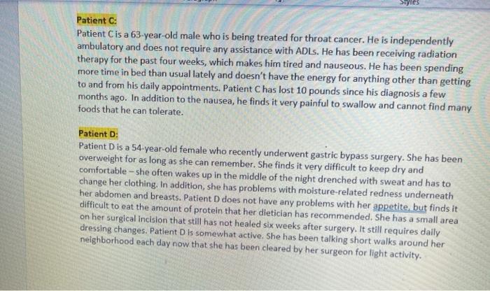 Solved Use the data below to complete the Braden Scale Form | Chegg.com