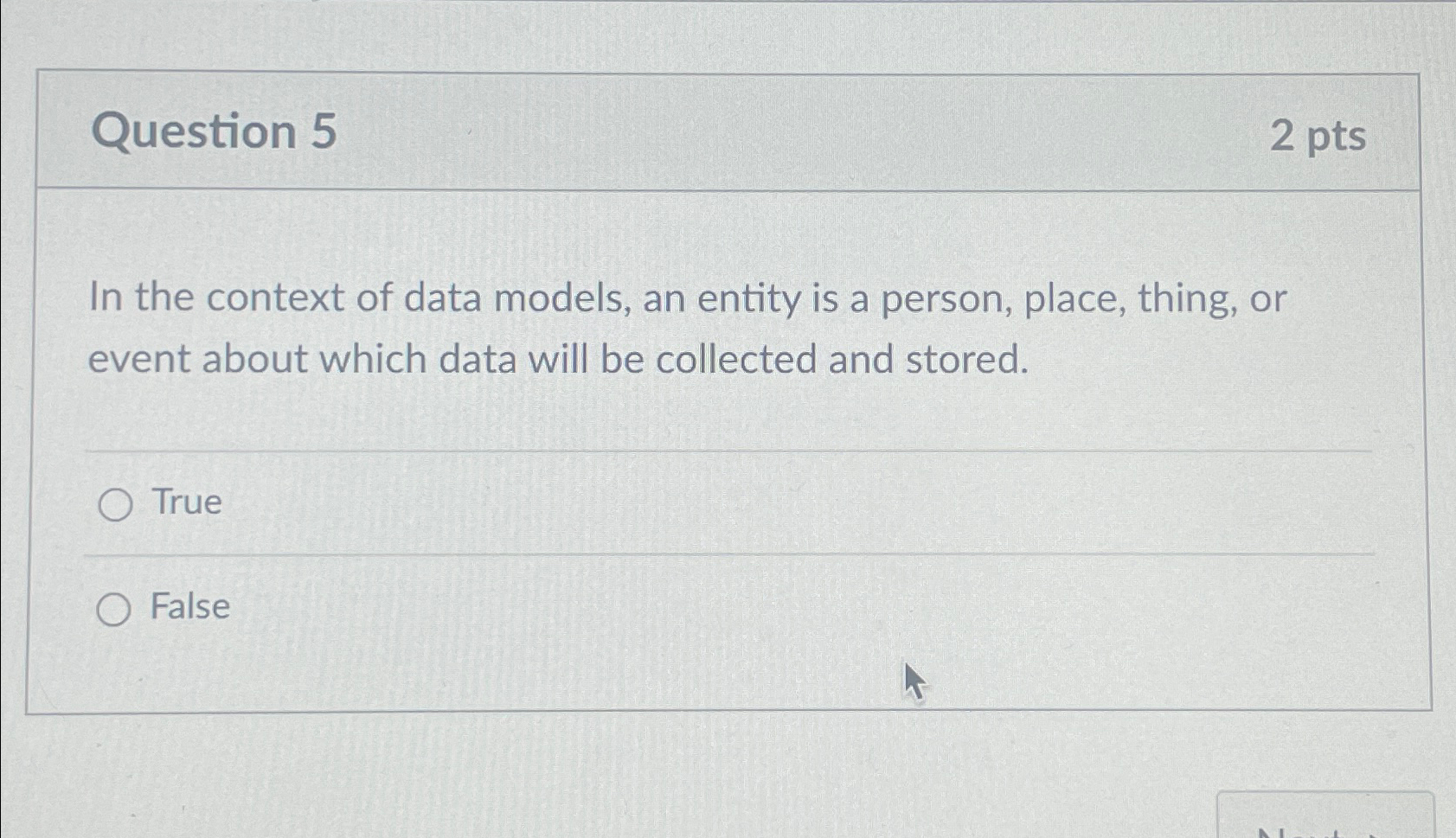 Solved Question 52ptsIn the context of data models, an | Chegg.com
