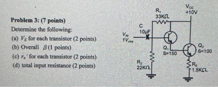 Solved Problem 3: (7 points) Determine the following: (a) Vε | Chegg.com Solved Problem 3: (7 points) Determine the following: (a) Vε | Chegg.com