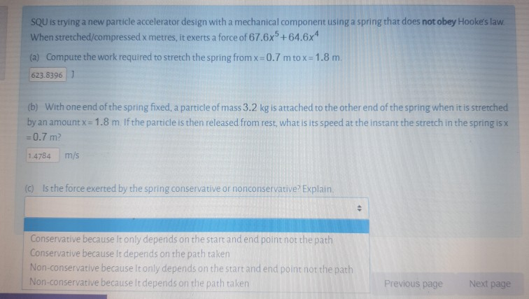 Solved SQU is trying a new particle accelerator design with | Chegg.com