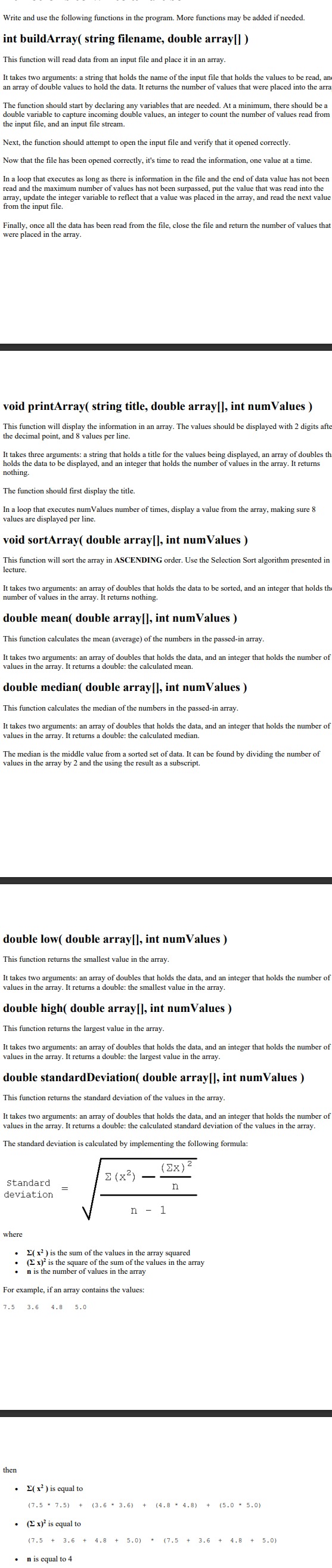 Solved Write and use the following function definitions for | Chegg.com