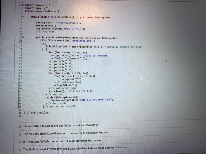 Solved 1 2e import java.util." 3 import java.io."; 4 public | Chegg.com