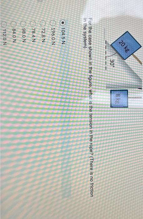 Solved For the case shown in the figure, what is the tension | Chegg.com