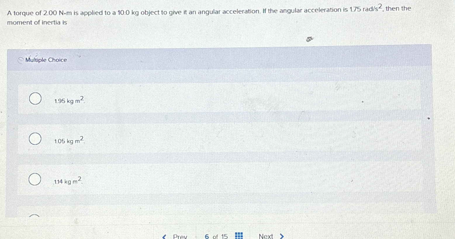 Solved A torque of 200N*m ﻿is applied to a 10.0kg ﻿object to | Chegg.com