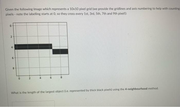 Solved Given the following Image which represents a 10x10 | Chegg.com