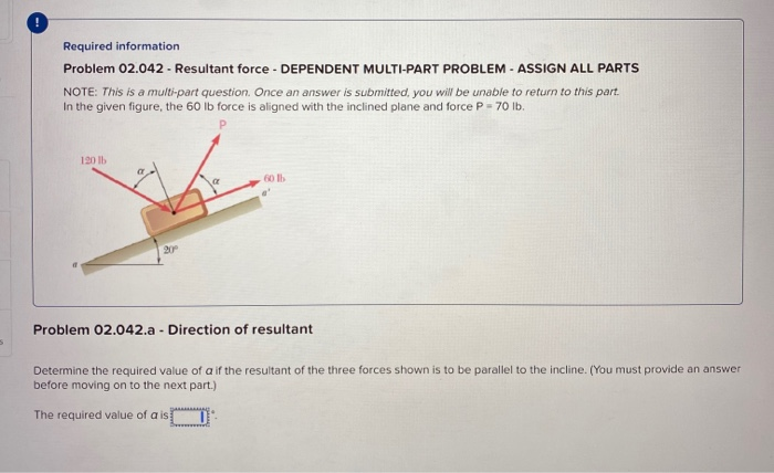 Solved Required information Problem 02.042 - Resultant force | Chegg.com