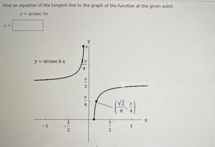 Solved Find an equation of the tangent line to the graph of | Chegg.com