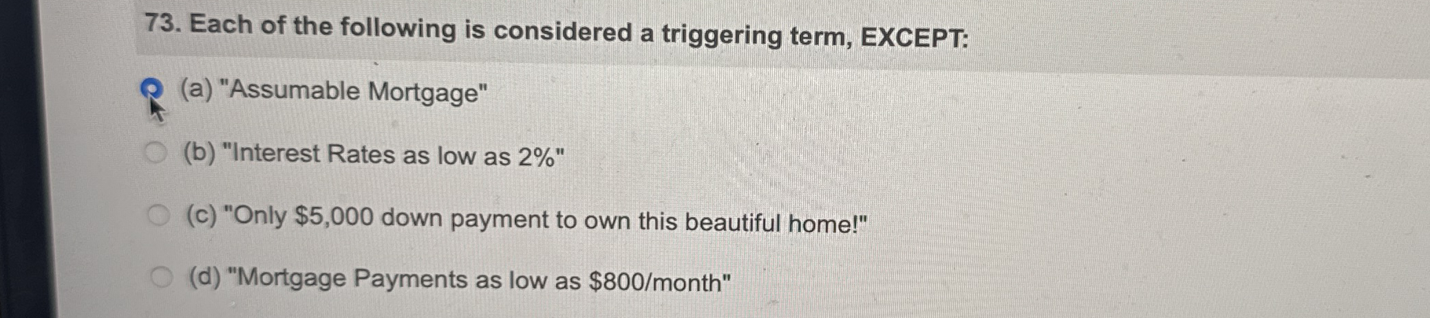 Solved Each of the following is considered a triggering | Chegg.com