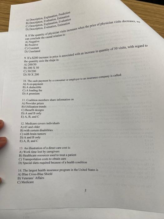 Solved Multiple Choice Questions: Please choose one answer | Chegg.com