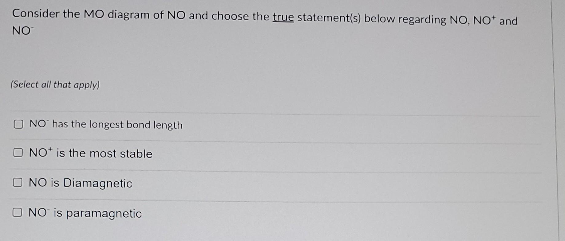 Solved Consider the MO diagrams of C2, N2 and O2 when | Chegg.com
