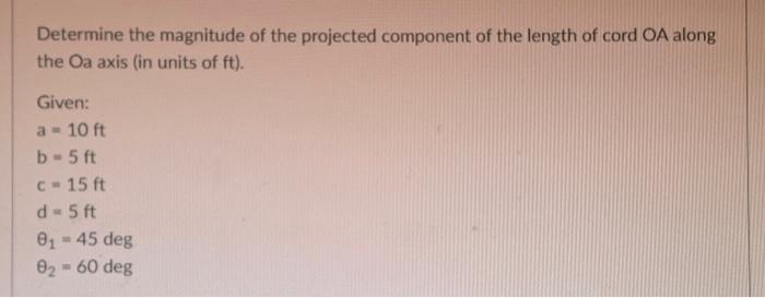 Solved Determine The Magnitude Of The Projected Component Of