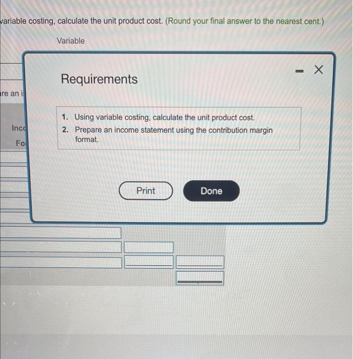 Solved Harvest, Inc. has collected the following data for | Chegg.com