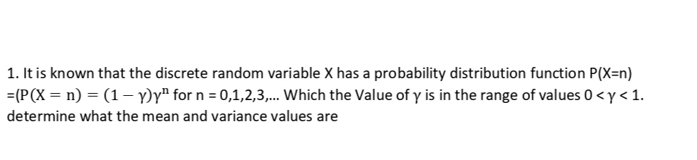 Solved It is known that the discrete random variable x ﻿has | Chegg.com