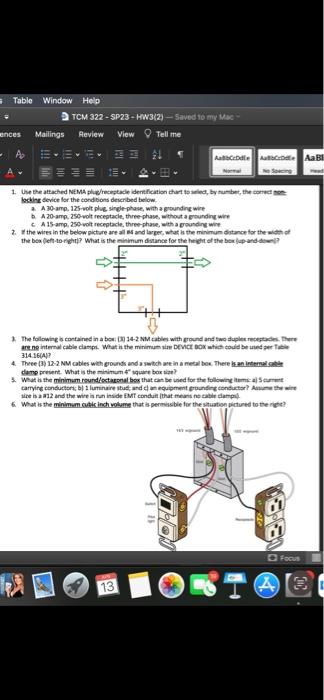 NEMA CONFIGURATIONS FOR NON-LOCKING PLUGS AND | Chegg.com