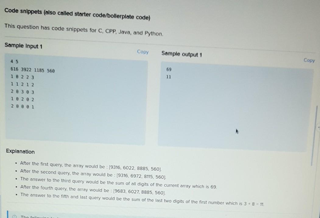 Solved TO SCOICIO Nine's Complement Given an array of N | Chegg.com