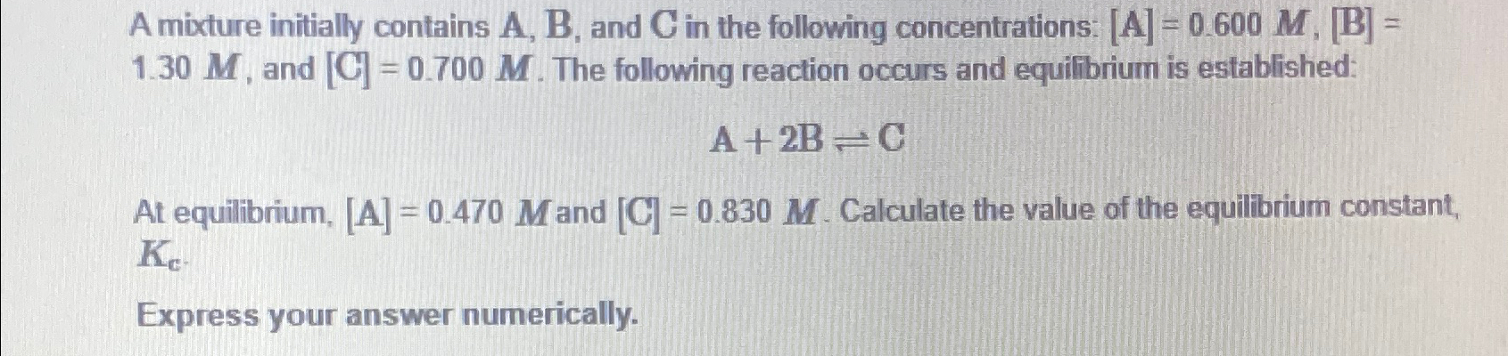 Solved A mixture initially contains A,B, ﻿and C ﻿in the | Chegg.com