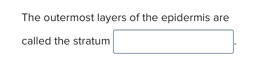 Solved The outermost layers of the epidermis are called the | Chegg.com
