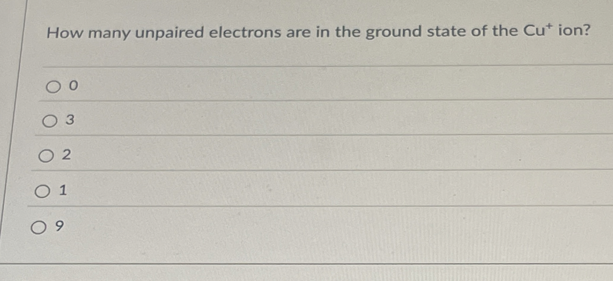 Solved How many unpaired electrons are in the ground state | Chegg.com