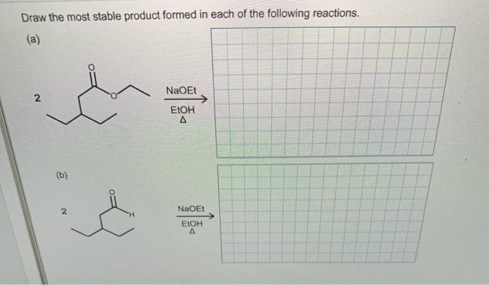 Solved Draw the most stable product formed in each of the | Chegg.com