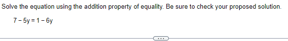 Solved Solve the equation using the addition property of | Chegg.com