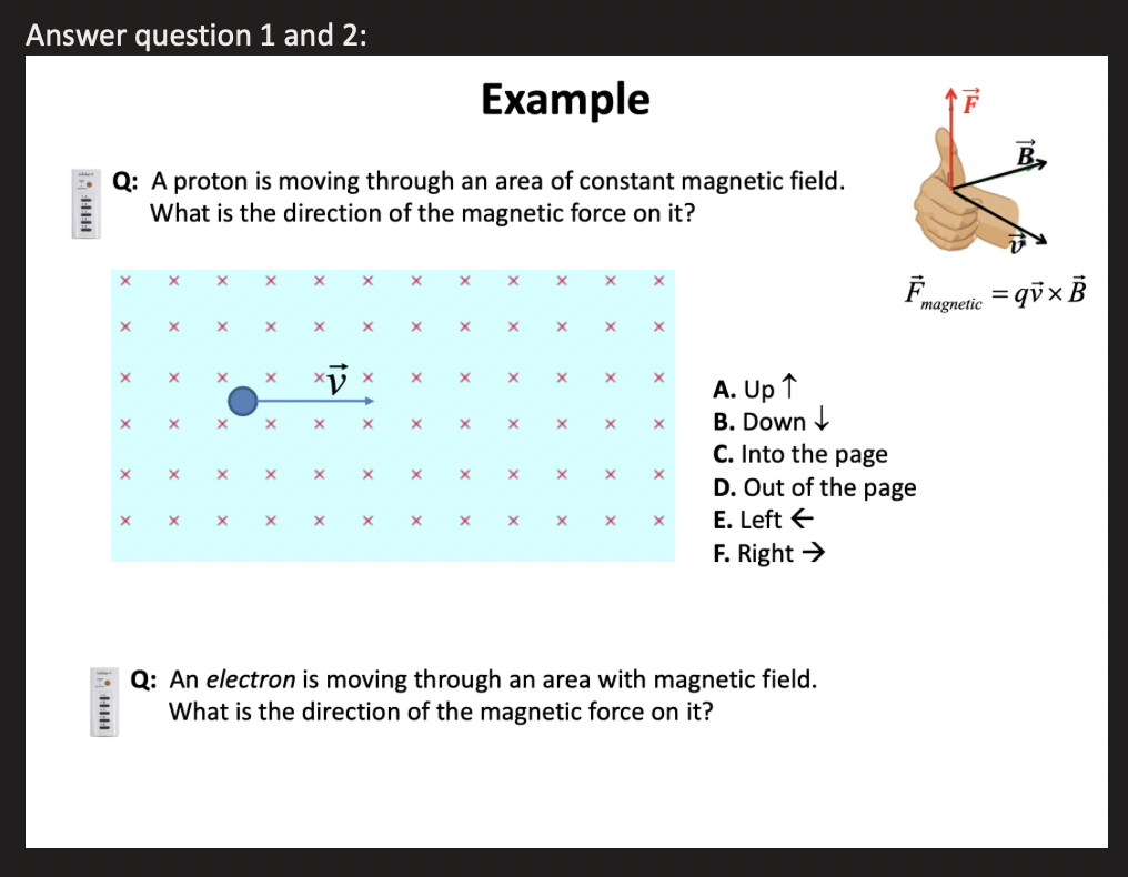 Solved Answer question 1 ﻿and 2:ExampleQ: A proton is moving | Chegg.com