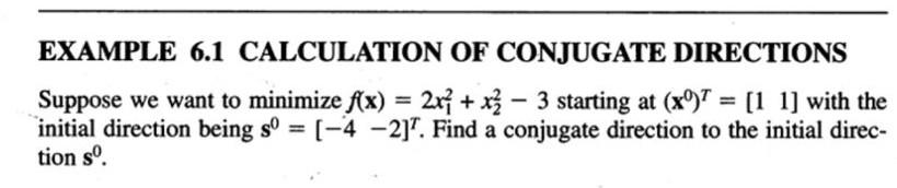 Solved EXAMPLE 6.1 CALCULATION OF CONJUGATE DIRECTIONS | Chegg.com
