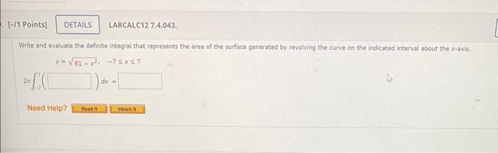 Solved Write and evaluate the definite integral that | Chegg.com