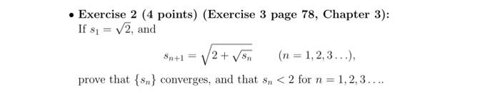 Solved - Exercise 2 (4 points) (Exercise 3 page 78 , Chapter | Chegg.com