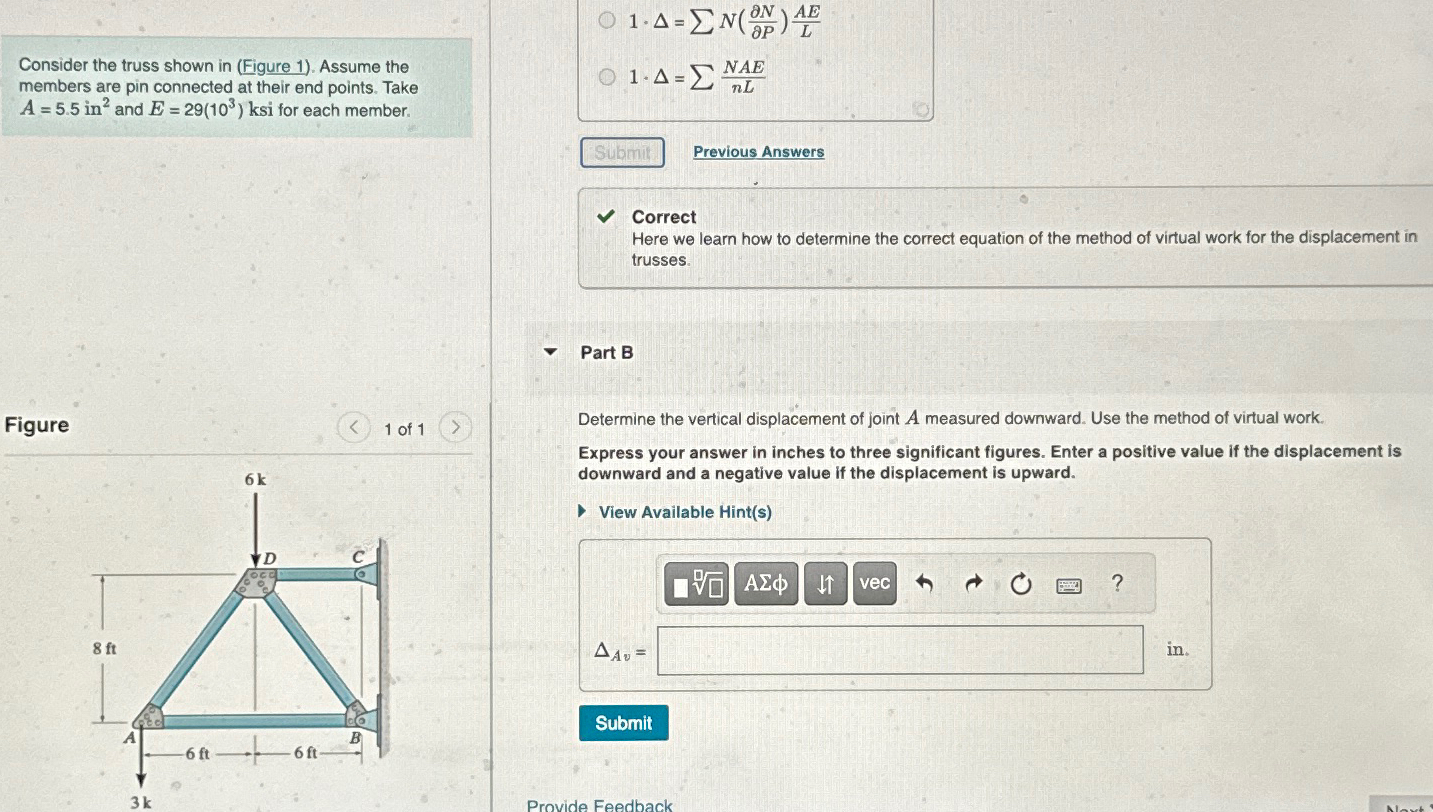 Solved Consider the truss shown in (Figure 1). ﻿Assume the | Chegg.com
