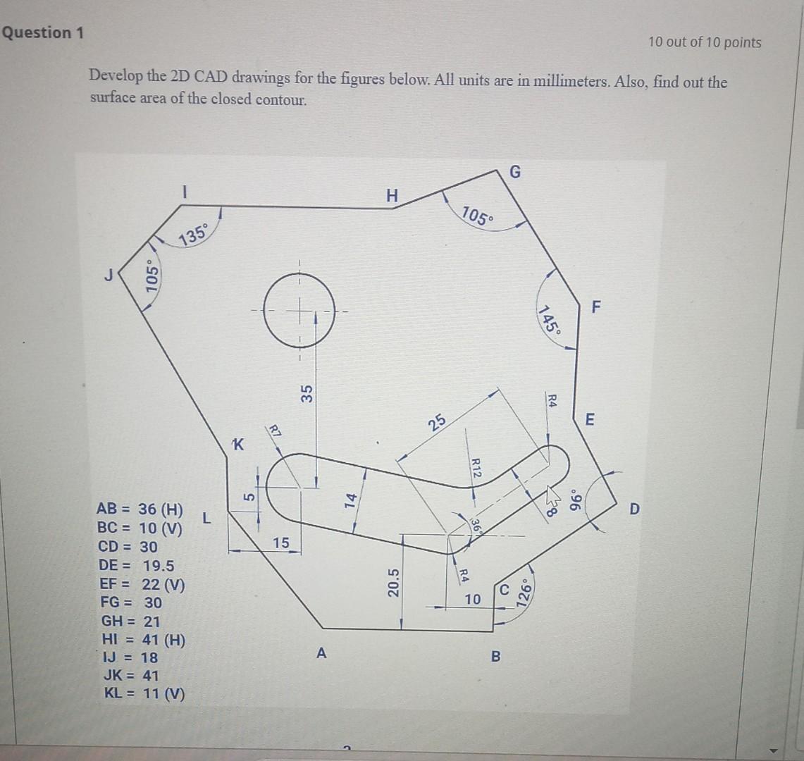 Solved Develop the 2D CAD drawings for the figures below. | Chegg.com