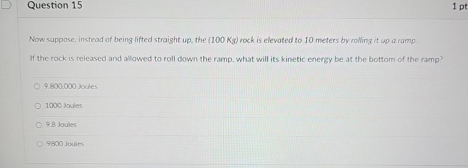Solved Question 15\\nNow suppose, instead of being lifted | Chegg.com