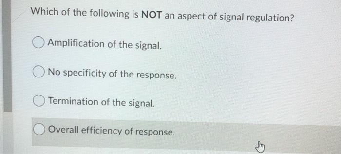 Solved Which of the following is NOT an aspect of signal | Chegg.com
