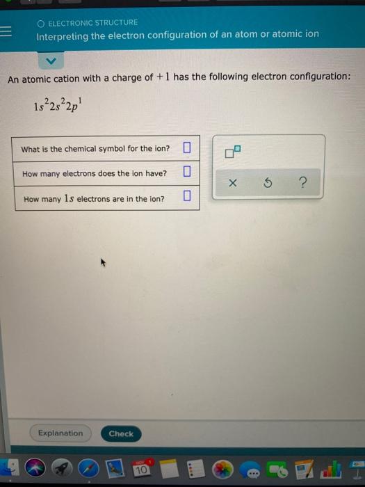 Solved O ELECTRONIC STRUCTURE Interpreting the electron | Chegg.com
