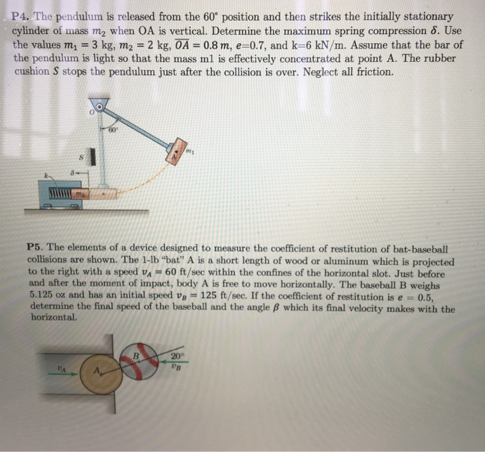 Solved P4 The Pendulum Is Released From The 60 Position Chegg solved-p4-the-pendulum-is-released-from-the-60-position-chegg