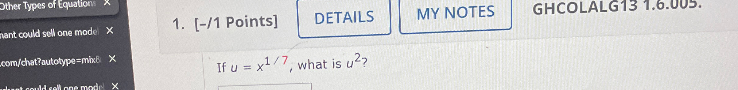 Solved [-/1 ﻿Points] ﻿GHCOLALG13 1.6.005.com/chat?autotype | Chegg.com