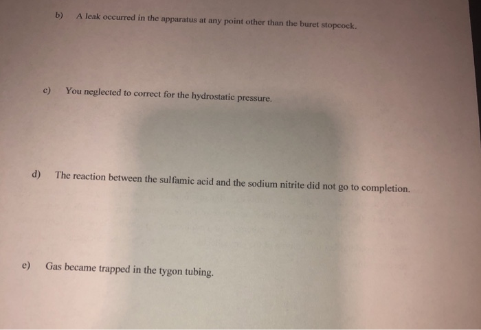 Solved Assessing Some Possible Determinate Errors 1. One | Chegg.com