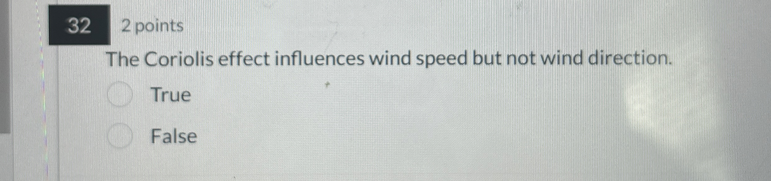 Solved 322 ﻿pointsThe Coriolis effect influences wind speed | Chegg.com