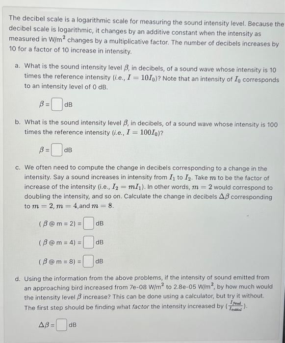Solved times the reference intensity (i.e., I=10I0 )? Note | Chegg.com
