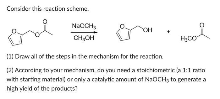 Solved Consider this reaction scheme. NaOCH3 OH good CH3OH | Chegg.com